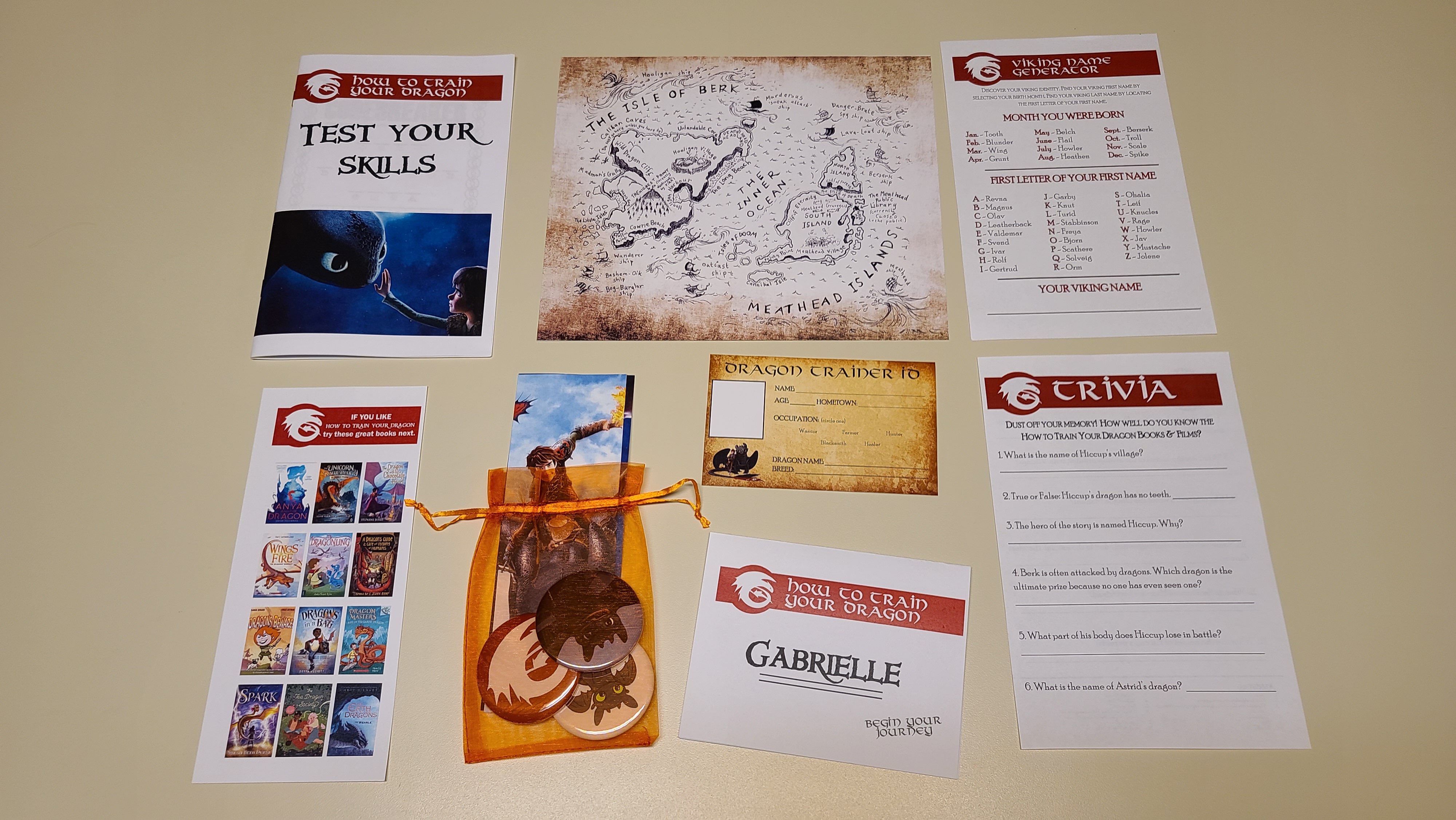 Virtual Program: How to Train Your Dragon Kits - Book Cart Queens